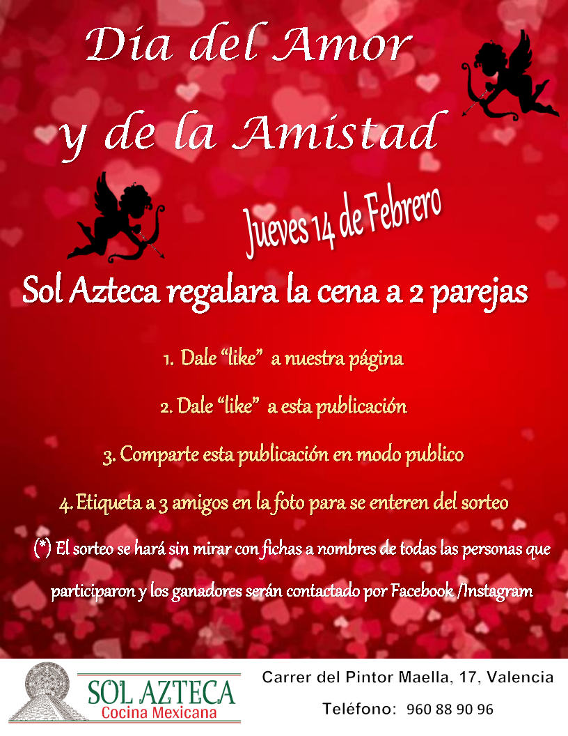 Sorteo del Dia del Amor y de la Amistad – Sol Azteca